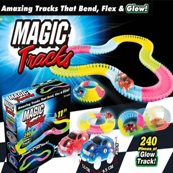 Glowing Race Tracks - 240 PCS Super Set - KidsBaron